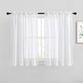 Natural Linen Kitchen Curtains 24 Inch Rod Pocket and Back Tab Semi ...