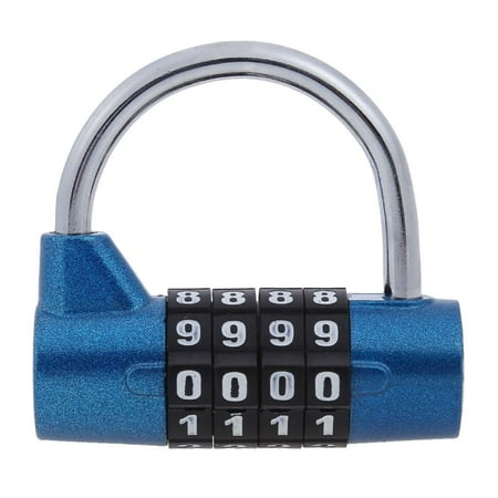 Ericealice 4 Digit Password Safety Lock Wide Shackle Combination ...