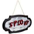 Northlight 20.5" Red and Gray Animated 'Spooky' Halloween Sign ...