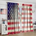 American Flag Blackout Curtains, Vintage USA 4th of July Independence ...