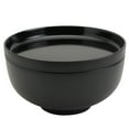 INFUSE 4 Piece Melamine Nesting Ramen Bowl Set with Plate & Lid, Black ...