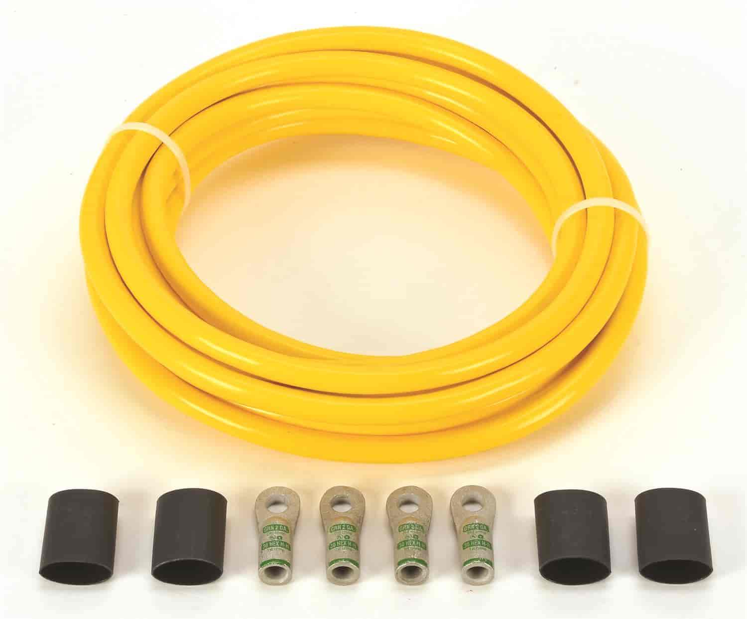 JEGS 10292 Battery Cable Kit Made in the USA Includes: (20ft.) 2-Gauge ...