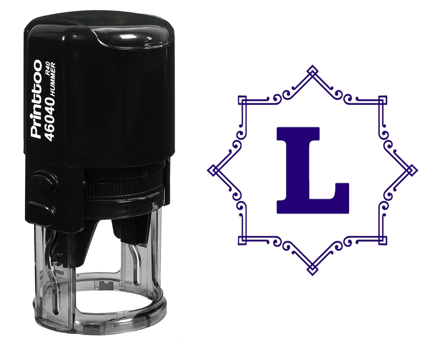 Printtoo Office Stationary Octagon Celtic Swirl Frame L Alphabet ...