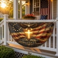 250 Years Of Faith And Freedom Semi Circle Flag, Patriotic Eagle Cross ...