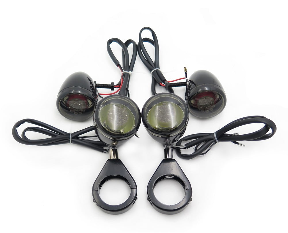 HTT-MOTOR Smoke Lens Motorcycle Turn Signals Kit For Harley Davidson ...