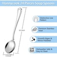 24-Piece Soup Spoons - Round Spoon, 6.9 Inch Stainless Steel Korean ...