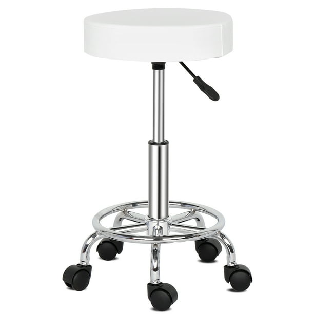 Ktaxon PU Leather Hydraulic Salon Stool, Height Adjustable Rolling ...
