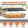 Free Shipping! SereneLife Home Rectangular Glass Bakeware Set - 4 Sets ...