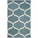 SAFAVIEH Cambridge Jared Geometric Wool Area Rug, Light Blue/Ivory, 5 ...