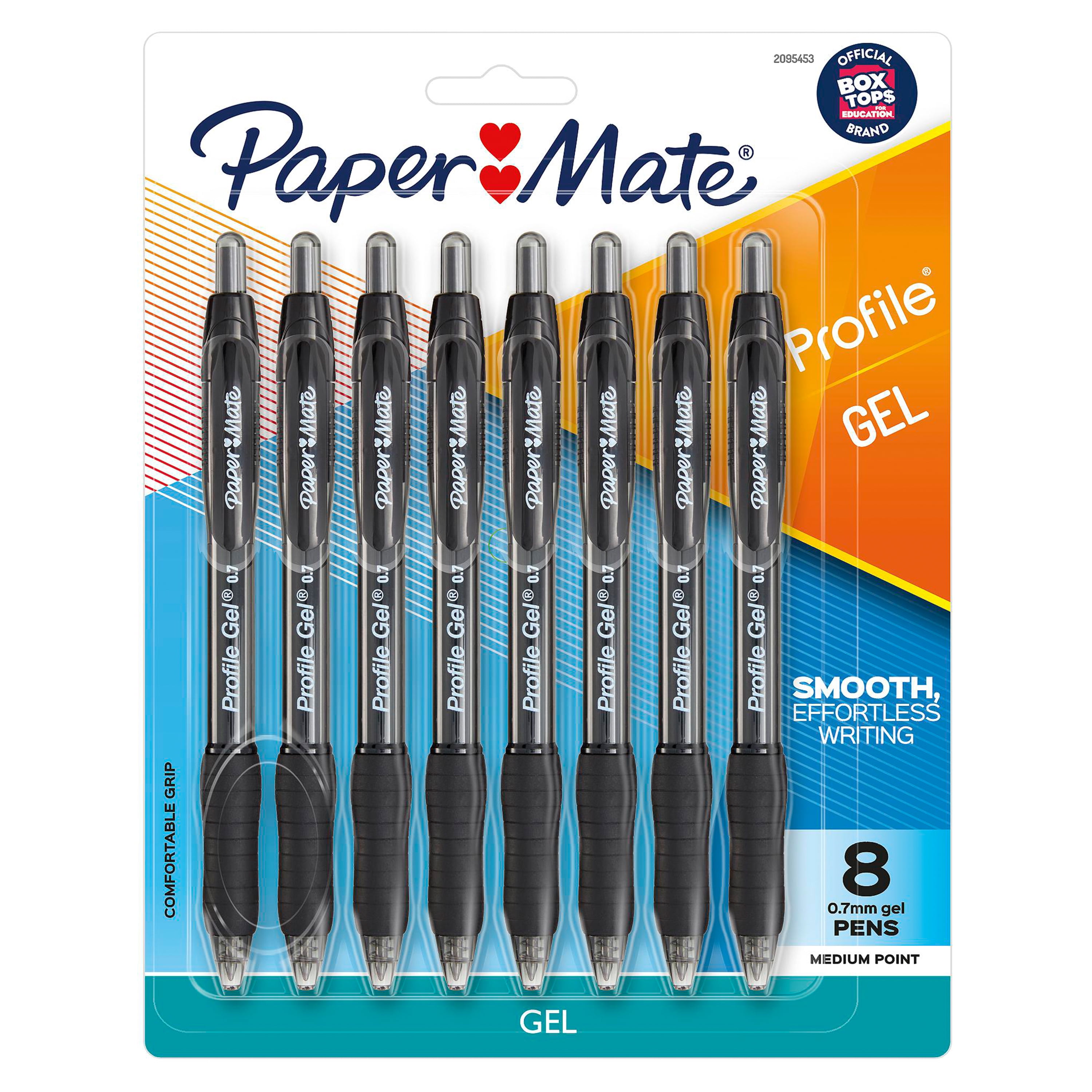 Paper Mate Gel Pen Profile Retractable Pen 0 7mm Black 8 Count
