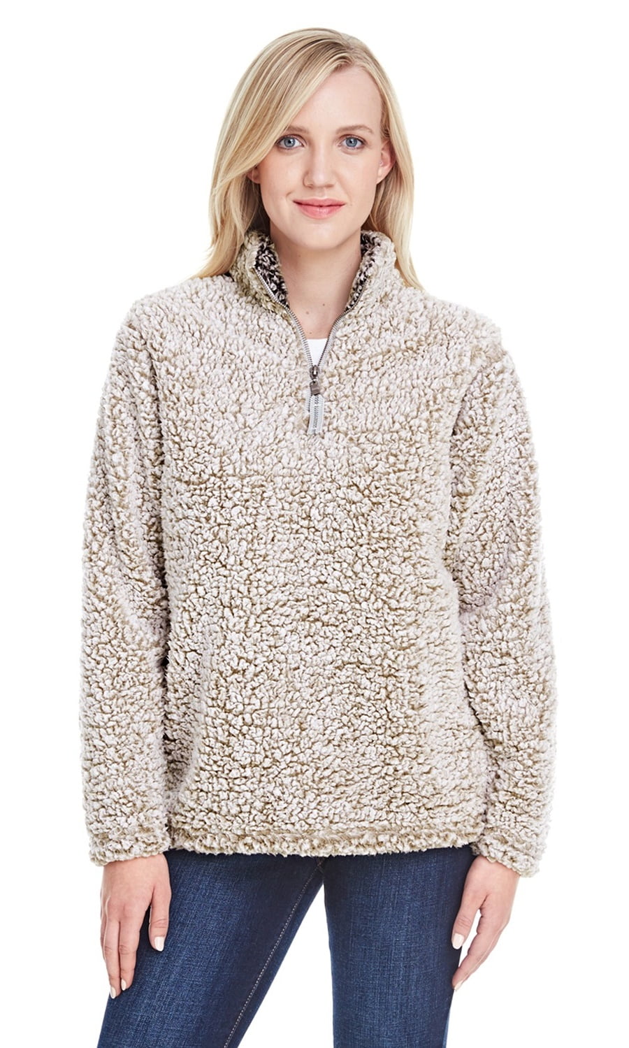 J. America - JA8451 Epic Sherpa Half-Zip Top By J America - Walmart.com ...