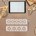 14Pcs 14 Styles Rhombus Theme Plastic Painting Stencils Templates Mixed ...