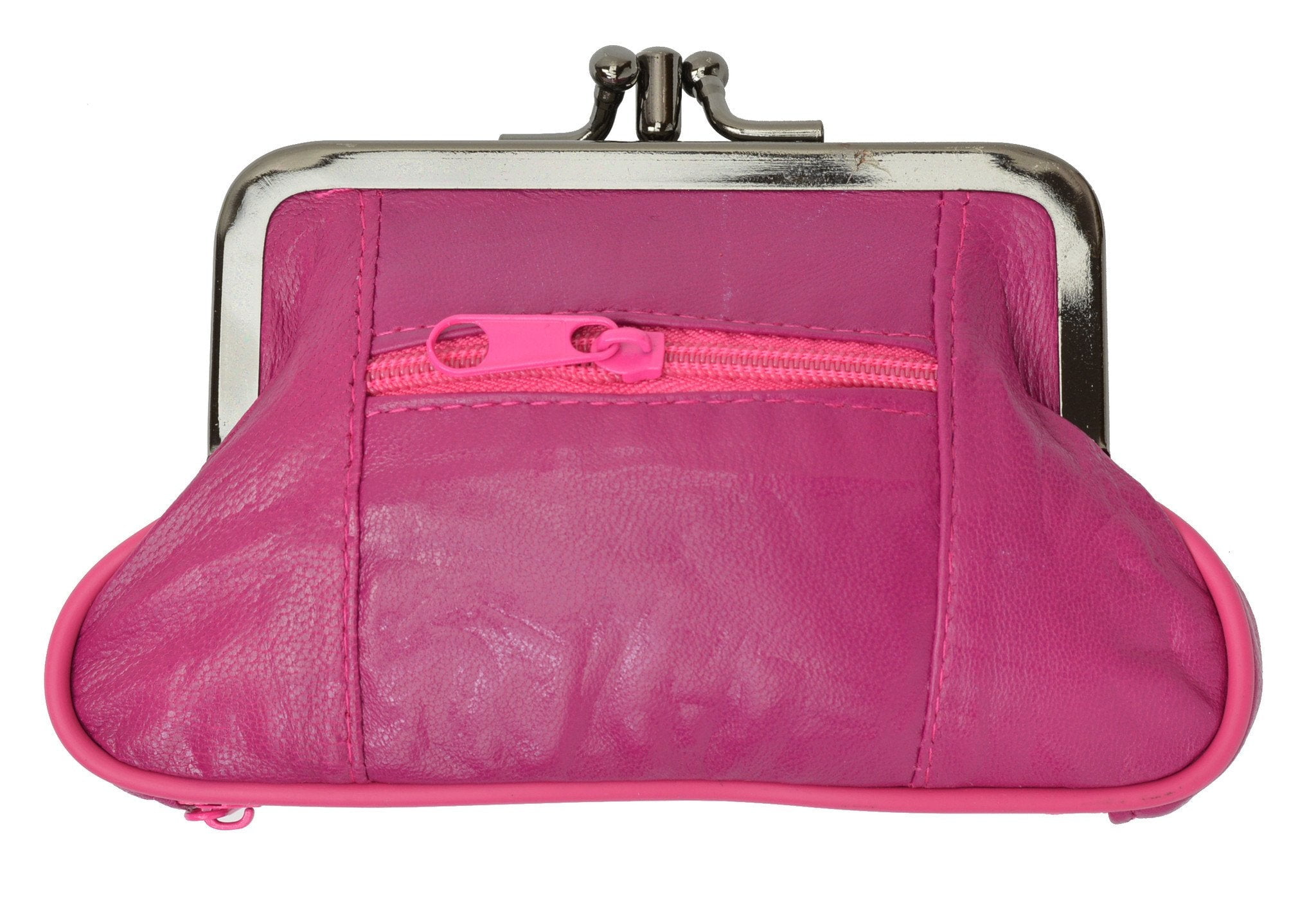 Soft Leather Two Snap Lock Pockets Coin Purse - Walmart.com