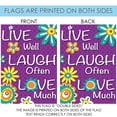 Toland Home Garden Live Laugh Love Positive Live Laugh Love Flag Double ...