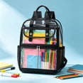 Transparent PVC Backpack with Handle - Large Capacity Student Bag ...