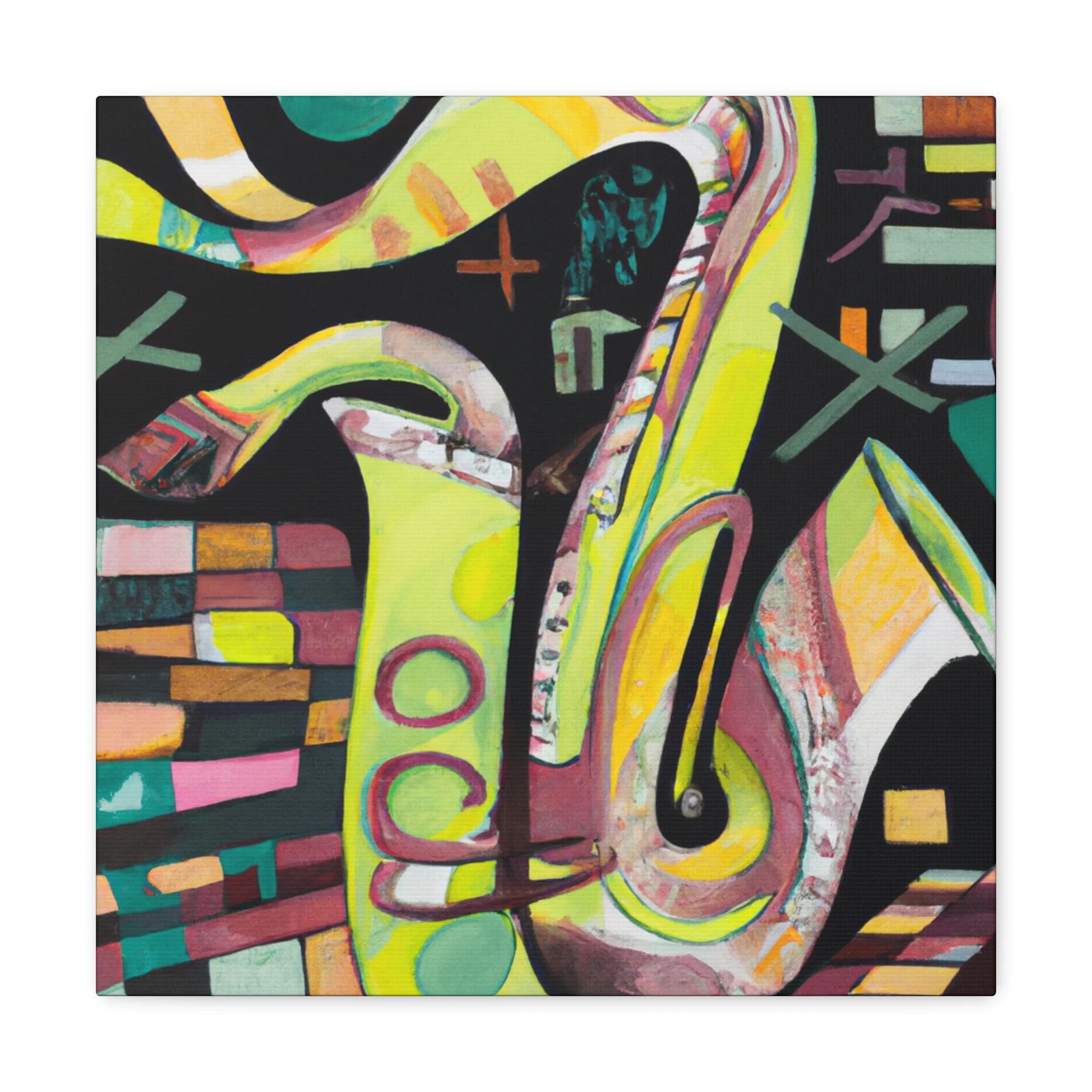 Saxophone in Abstract - Canvas - Walmart.com