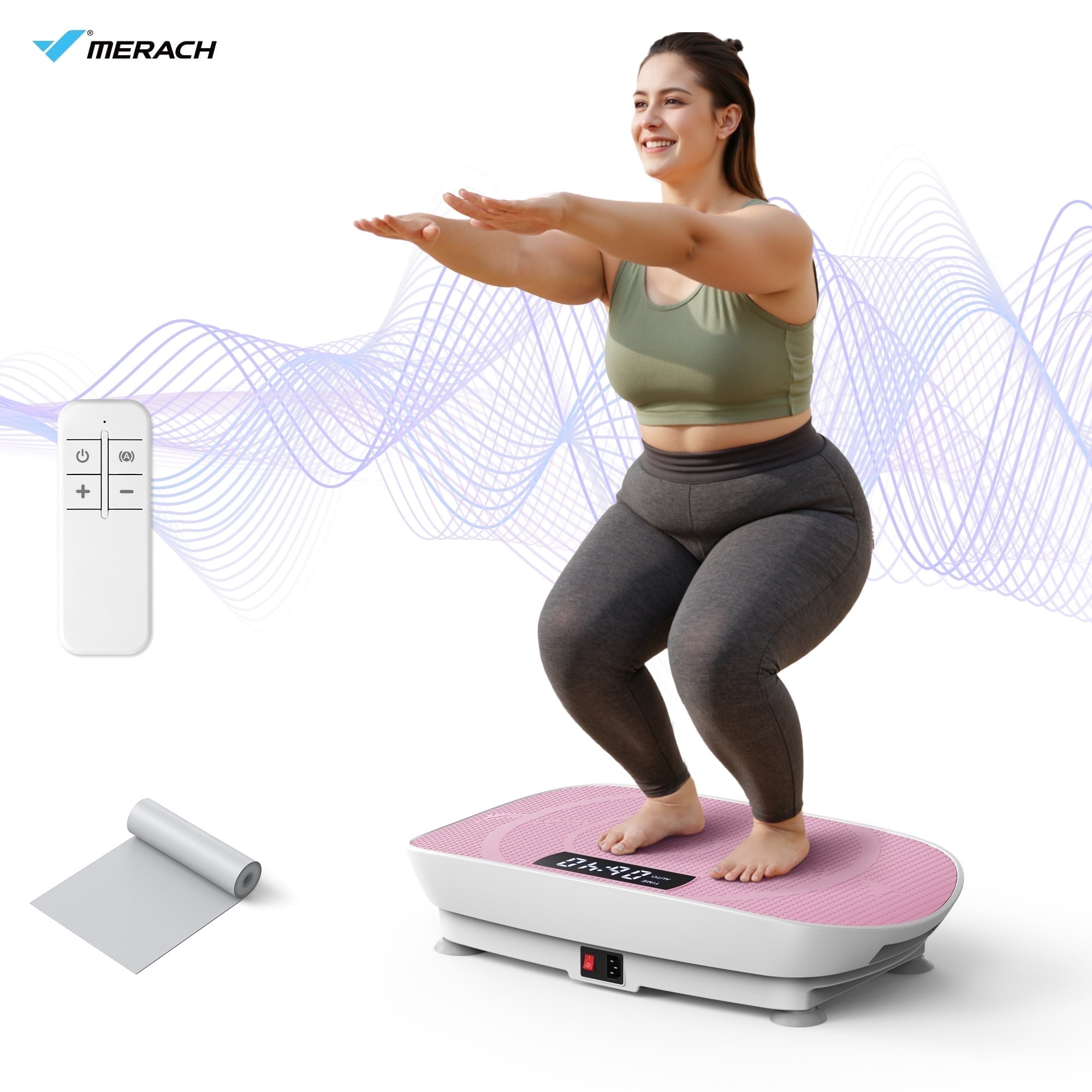 MERACH Vibrating Muscle Toner, Toning Machine, 300lbs Capacity, Home ...