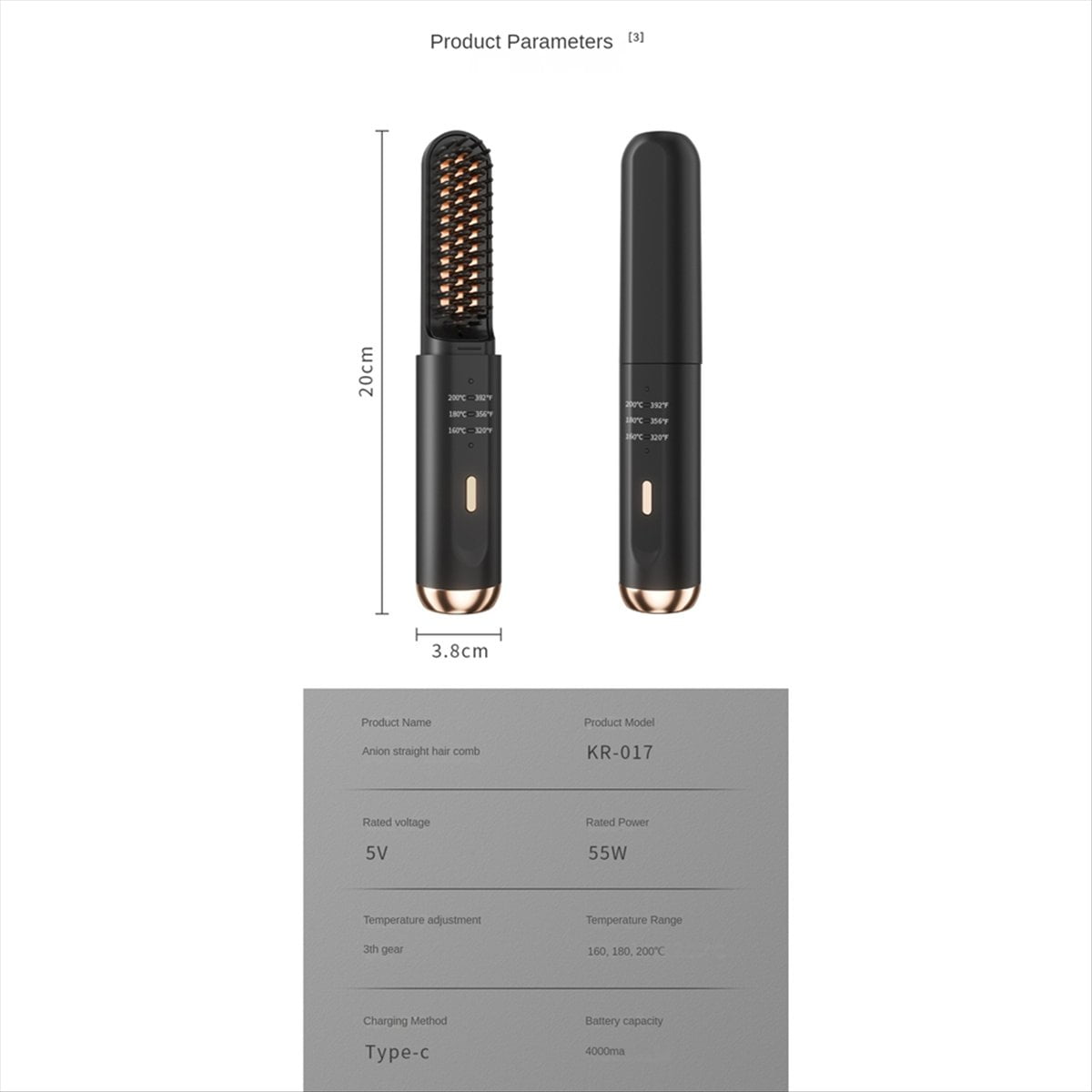 Click here for Unbranded Cordless Hair Straightener Brush Fast He... prices