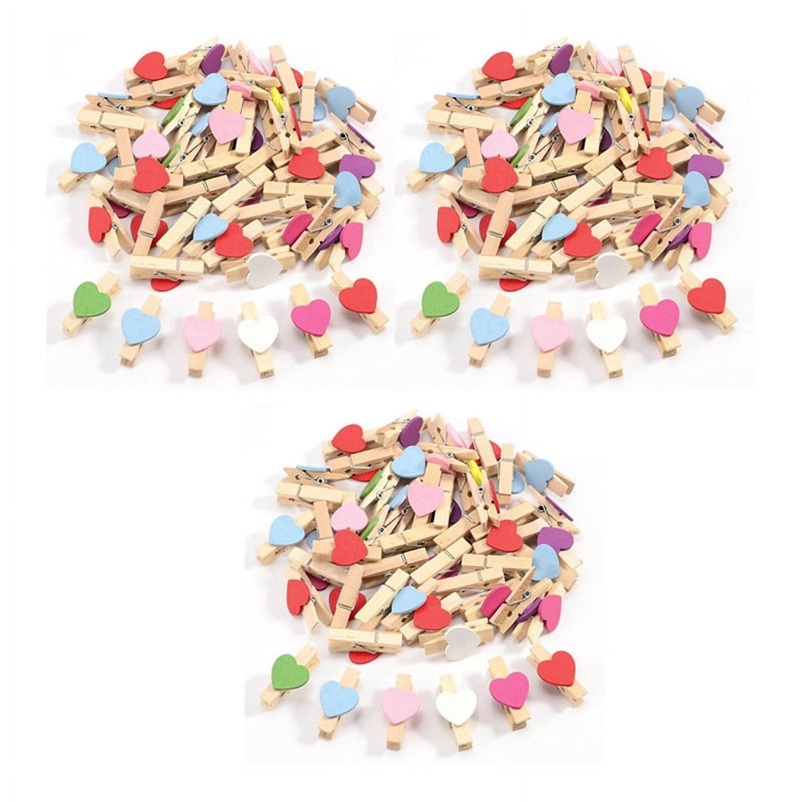 150Pcs Colores Mezclados Mini Clavija de Madera Photo Paper Peg Craft ...