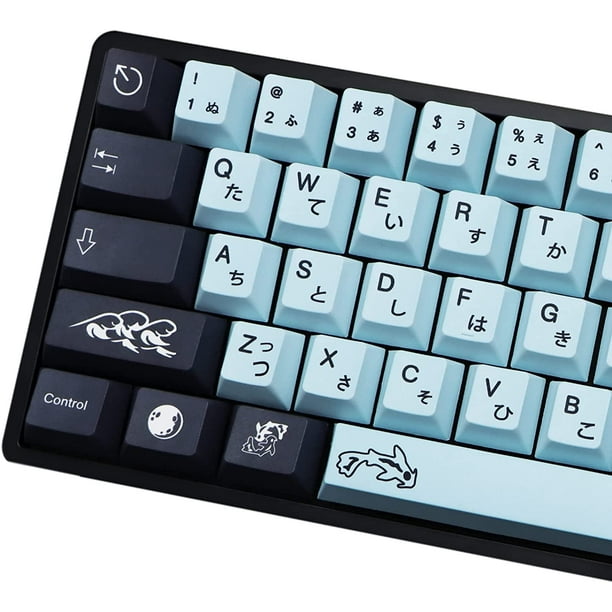 MOLGRIA GMK MIZU Keycaps, 136 Set Keycaps MIZU for Gaming Keyboard, PBT ...
