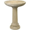 Solid Rock Stoneworks 2 Piece Collanade Birdbath - 26" Tall - Desert Sand Color - Walmart.com