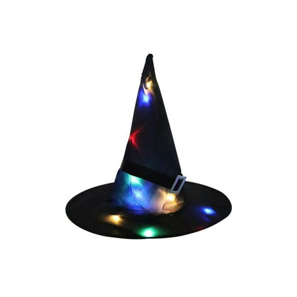 Halloween LED Light Up Witch Hat Glowing Witches Caps Props Hanging ...