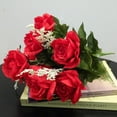 Mainstays Artificial Red Rose Bush Floral Arrangement Home Decor ...
