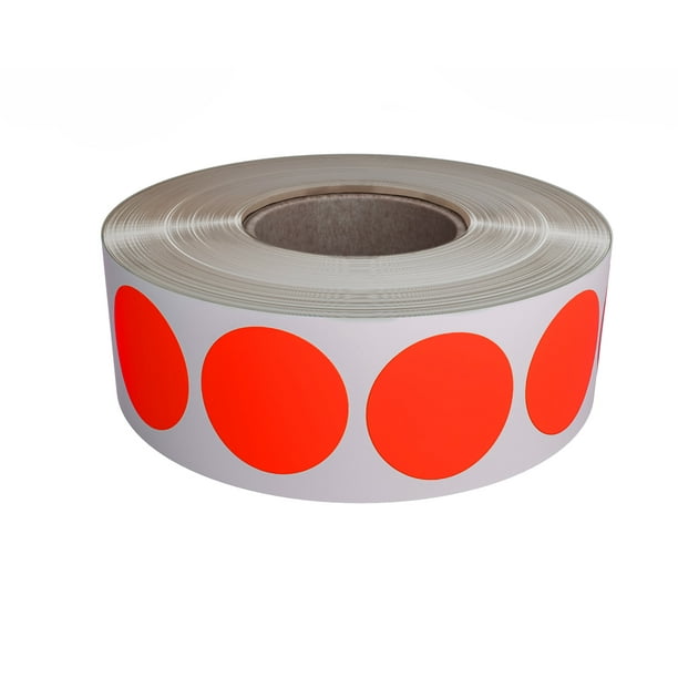 Labels Stickers Roll in Neon Red 19mm Dot Sticker for organizing and ...
