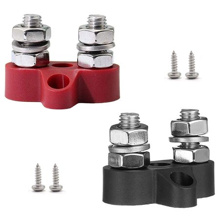 Gerguirry Battery Power Distribution Terminal Block Set [Max 48V DC 80 Amp] [5/16" M8 Dual Studs ...