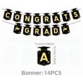 2026 Black and Gold Graduation Season Theme Party Supplies, Graduation ...