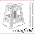 "Casafield 16"" Adults Foldable Step Stool with Handle - White ...