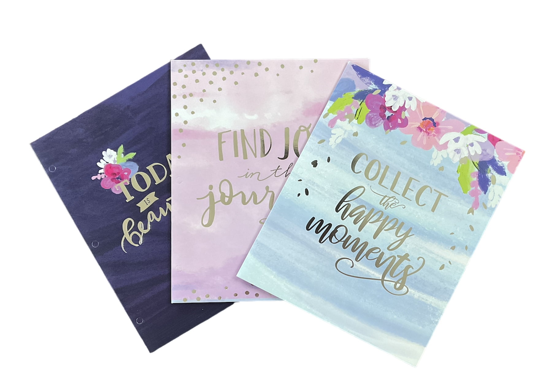 Back to School Inspirational Folders Portfolio Set 3 Laminated Find Joy ...