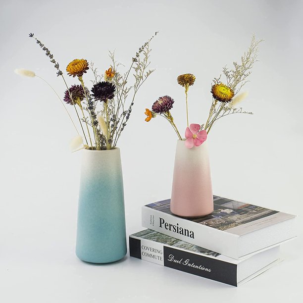 Set of 2 Ceramic Flower Vase Modern Decor - Exquisite Tall Vase for ...