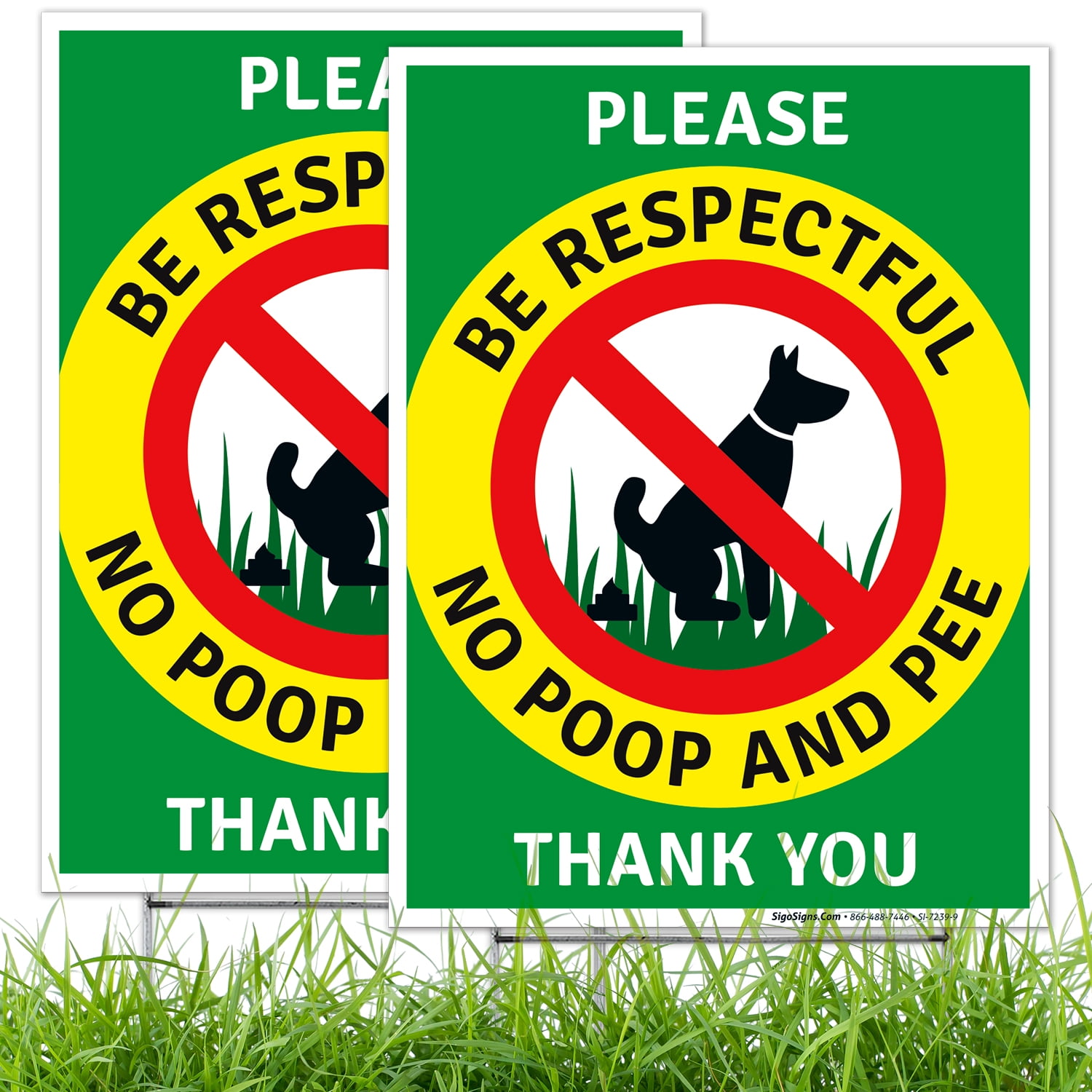 Please Be Respectful No Poop And Pee Thank You Sign, - Walmart.com