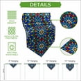 Blue Green Boho Flowers Table Runner Linen Burlap Table Runner 48 ...