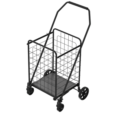 SEEKER Compact Folding Collapsible Adult Grocery Cart with Removable ...
