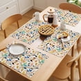 Color Leaves Cotton Linen Placemats Set of 2, Vintage Watercolor Leaf ...