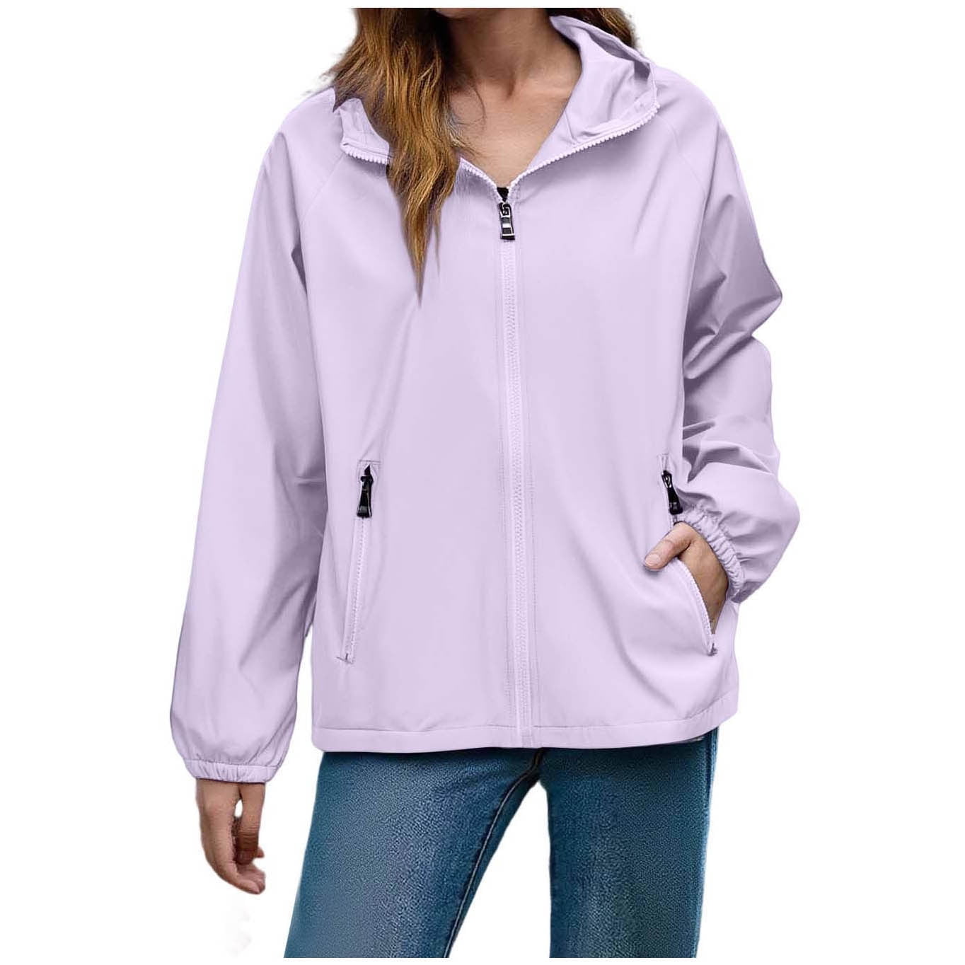 Click here for Haiming Womens Hooded Rain Jacket Lightweight Full... prices