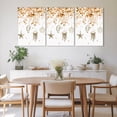 Jellyfish Starfish Shells Canvas Wall Art 3 Panels, Orange Leaf Summer ...