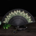 Chinese Patterned Hand Fans Vintage Silky Handheld Folding Fan ...