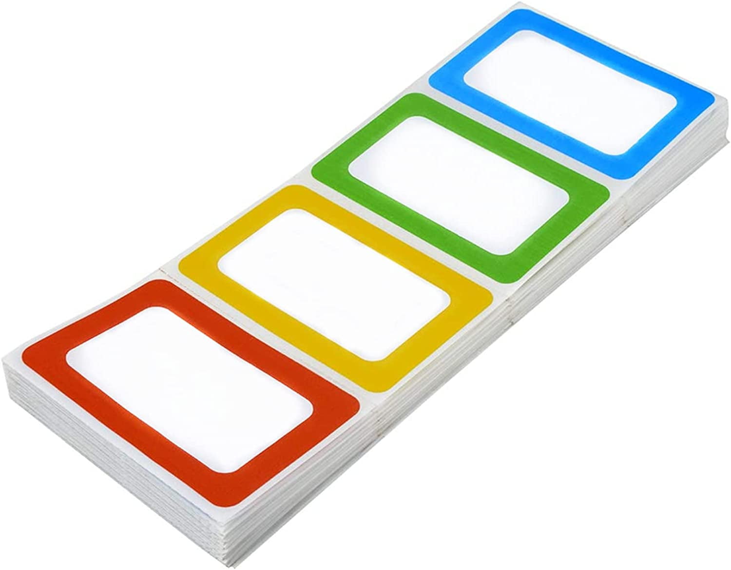 Nametag Labels, 3 1/2 inchx 2 1/4 inch Colorful Bordered Name Tag ...