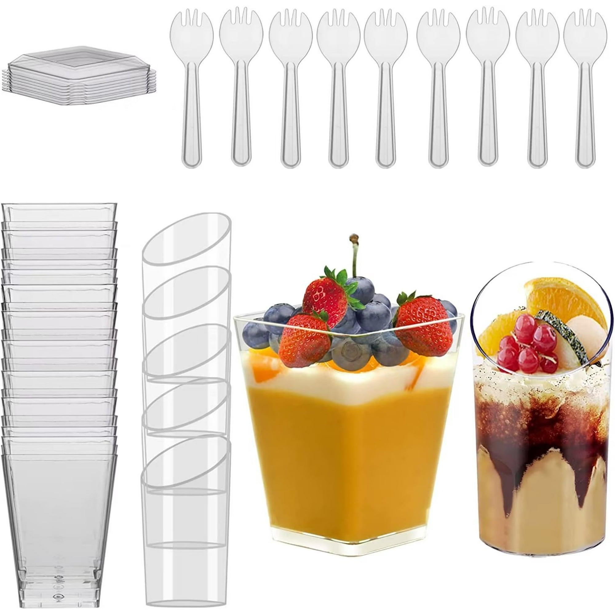 Click here for Hiziwimi Clear Dessert Cups With Lids And Spoons... prices