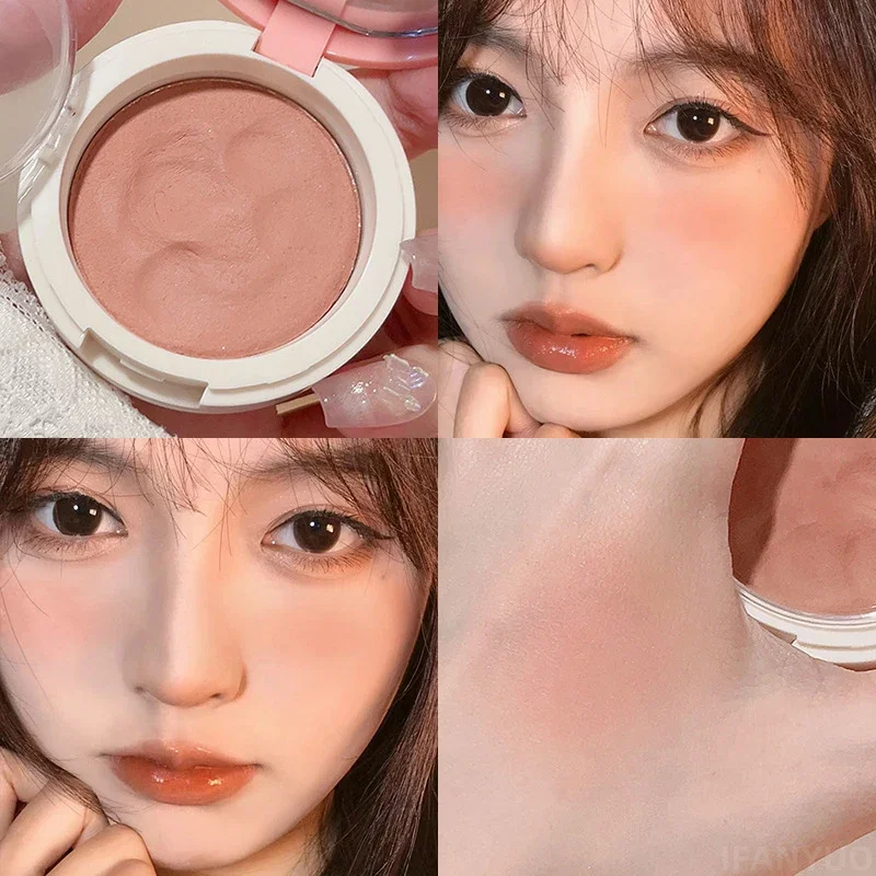 Heallor dulce rubor coreano viene con espejo de maquillaje y Puff ...