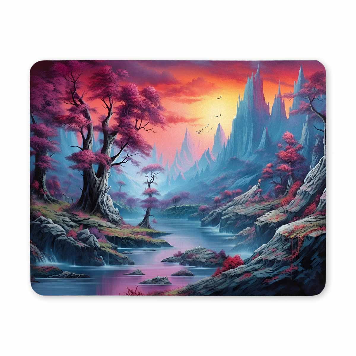 Mountain Mouse Pad, Landscape Mousepad for Laptop Non-Slip Stitched ...