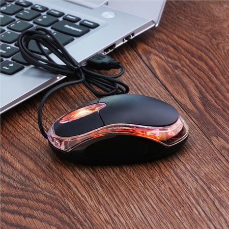 Wired 3-Button Plug & Play Mouse 3D USB 1200 Optical Scroll Mice Mouse ...