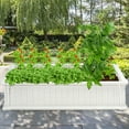 Gymax Large Outdoor Plastic 48''x24'' Raised Garden Bed, Rectangle ...
