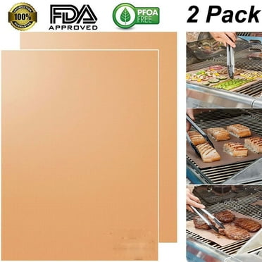 Copper Grill and Bake Mats 4 Pack 100% Non-stick - Walmart.com