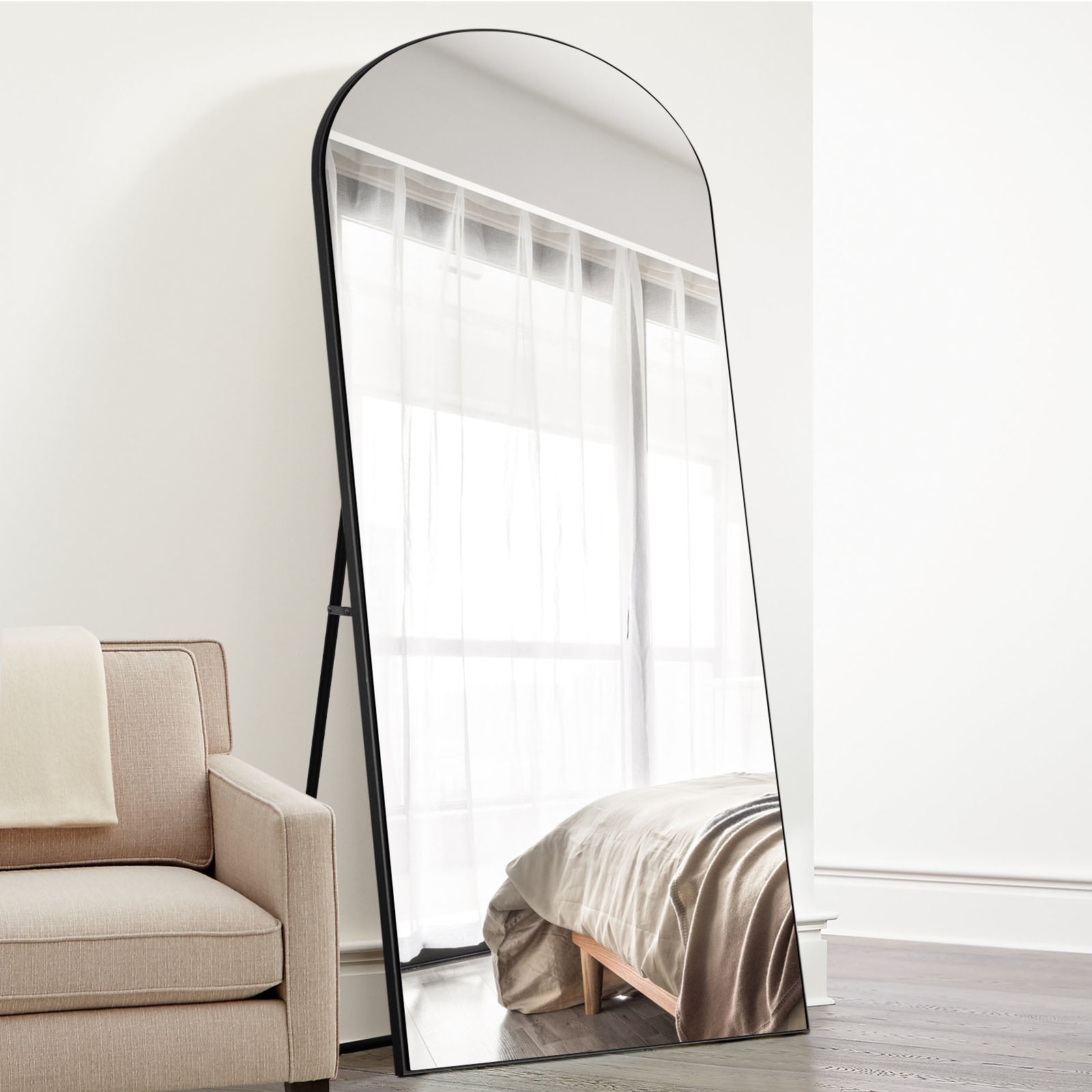 Neutypechic Arched Full Length Mirror Hanging/Leaning Against Wall ...