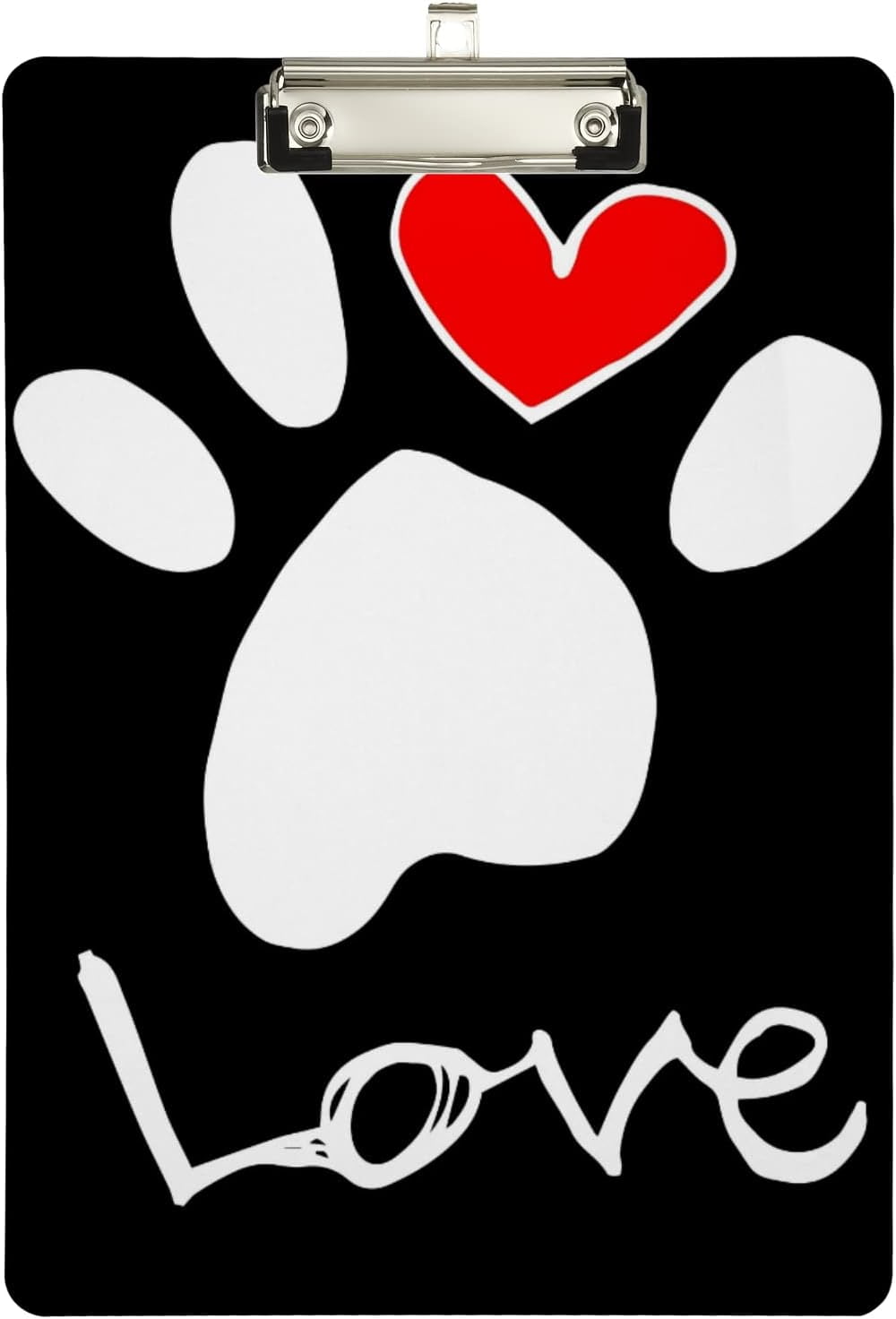 FMSHPON Dog Paw Clipboard Hardboard Wood Nursing Clip Board and Pull ...