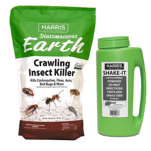 Harris 64 oz. Diatomaceous Earth Crawling Insect Killer with Shaker ...